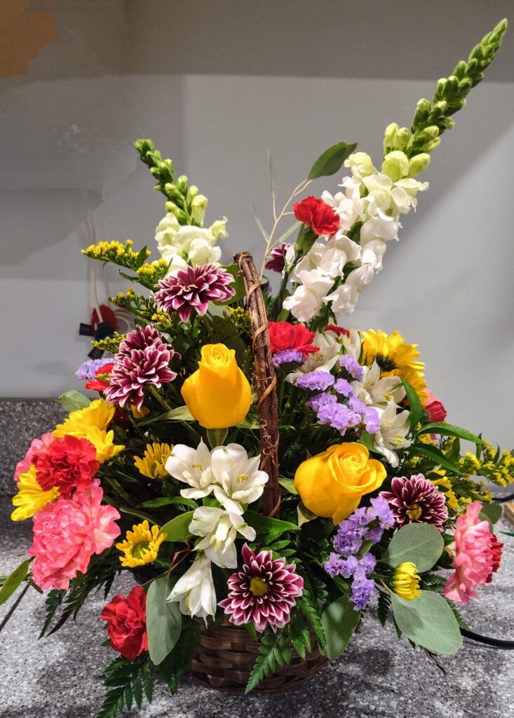 Mixed Flower Basket - Manchester Florist